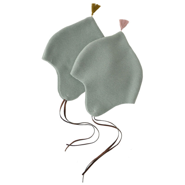 Makié Baby Fleece Bonnet Sage Green - Advice from a Caterpillar
