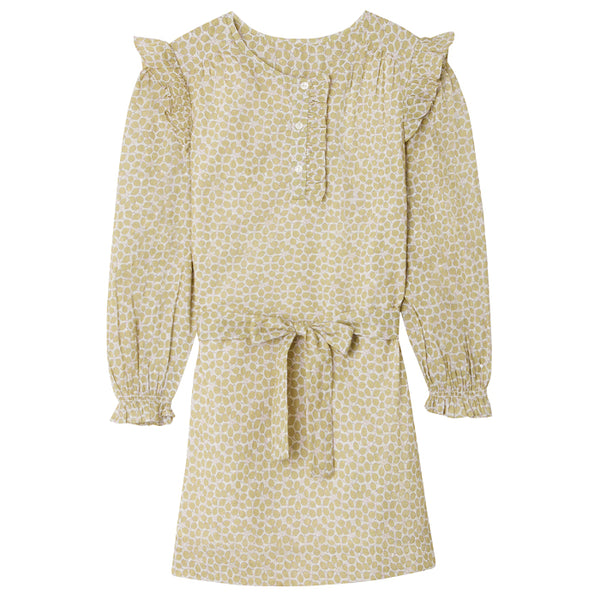 Bonpoint Child Tosca Dress Grass Green Print - Advice from a Caterpillar
