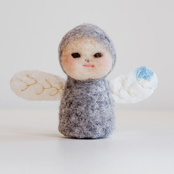 Midos Tail Hand Felted Angel Grey Article 2 - Advice from a Caterpillar