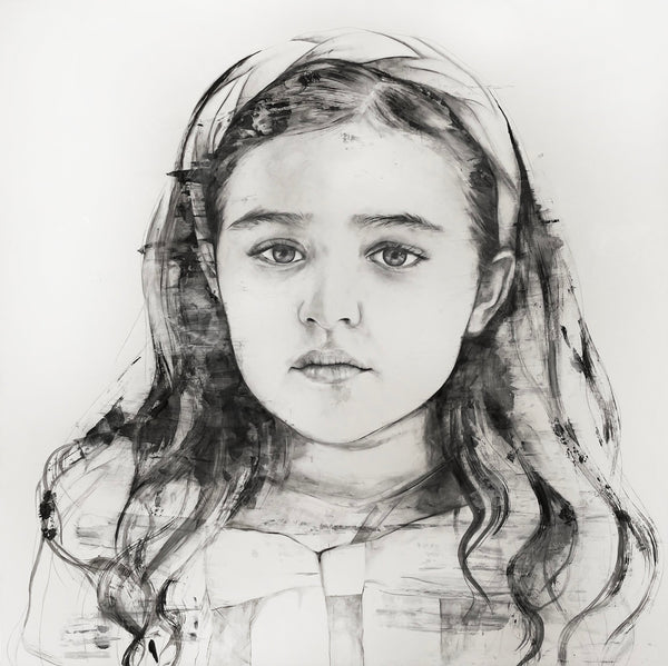 Elizabeth Dyer - Black & White Oil on Plaster Commissioned Painting ...